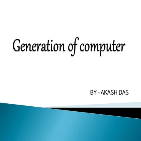 Generation of computer | PPT