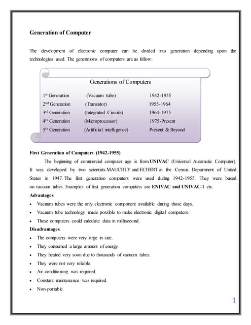 Presentation on computer system | PPTX