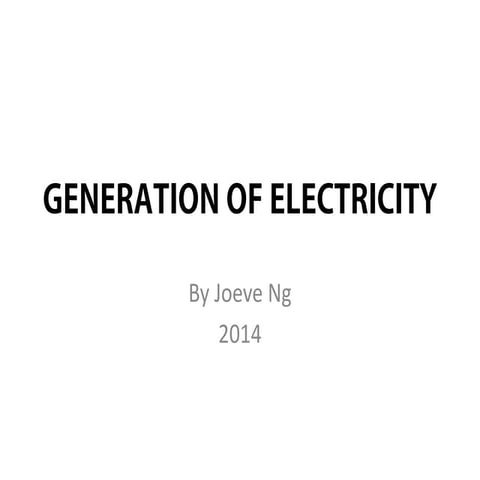 Chapter 8 :Generation of electricity | PDF | Power and Energy Industry ...