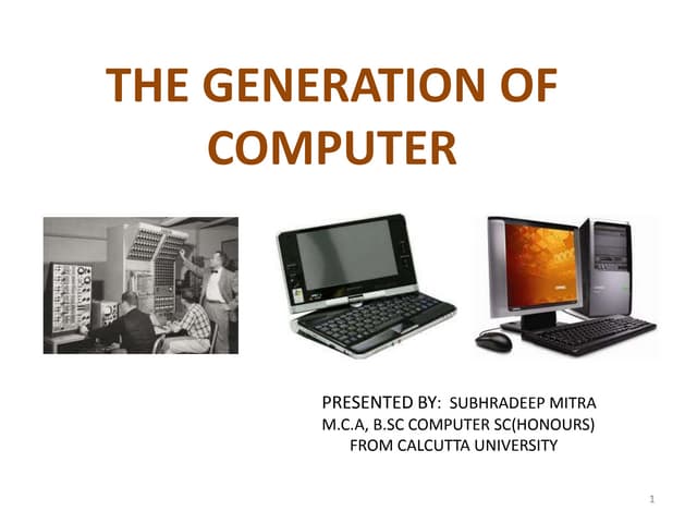 First generation of computer | PPTX