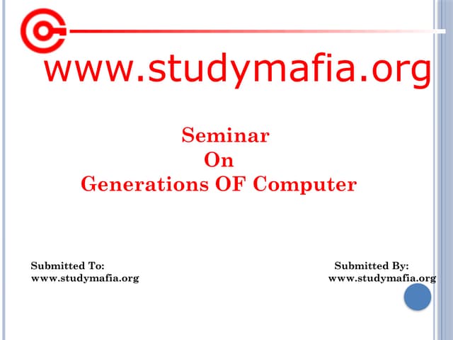 The five generations of computers presentation | PPTX | Computing | Technology & Computing