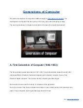 Generation of computers mcq | PDF