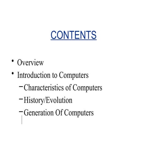 Introduction To Computing presentation | PPTX