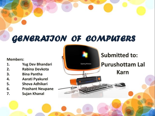 The five generations of computers presentation | PPTX | Computing | Technology & Computing