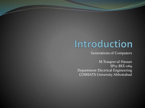 Lecture 0 History of Microprocessors and Microcontrollers | PPT