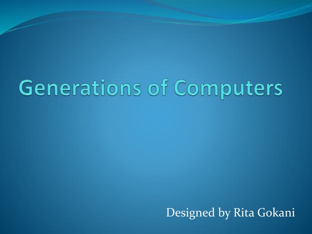 The five generations of computers presentation | PPTX
