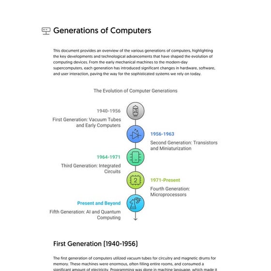 Computer Generations Comp Applications 1 Pptx