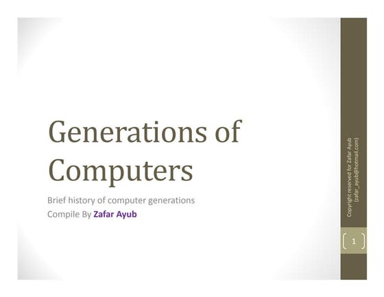 History of Computers (ENIAC and EDVAC) | PPT