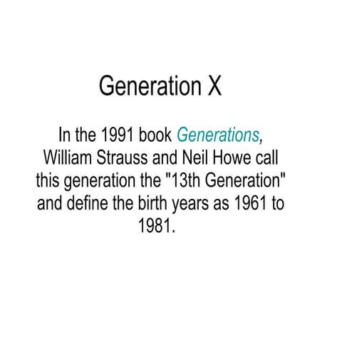 Generation x ppt | PPT
