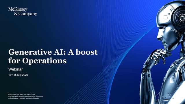 Generative Ai A Boost For Operations Presentationpdf