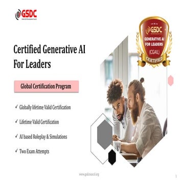 Generative AI for Leaders Certification Explained: Skills, Scope ...