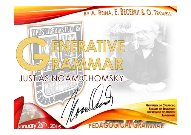 Presentation generative-transformational grammar | PPTX