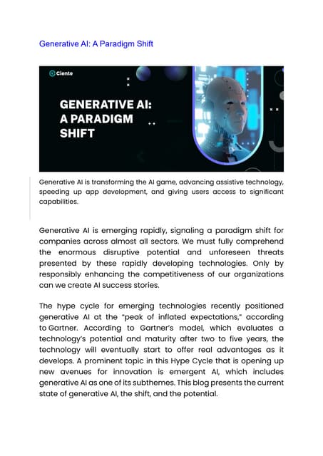 Top 10 Generative AI Trends In 2024 | SoluLab | PDF