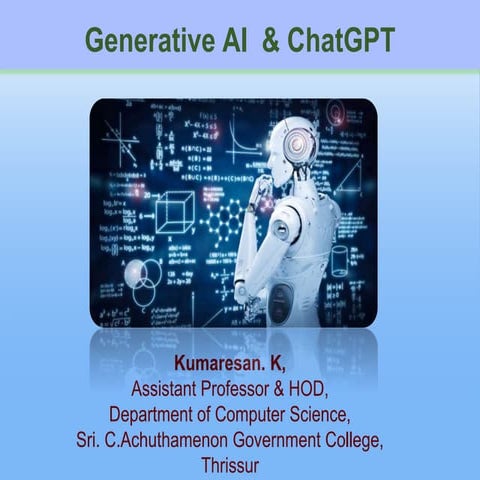 Generative Ai And Chatgpt Scope Of Ai And Advance Generative Ai Pptx Artificial