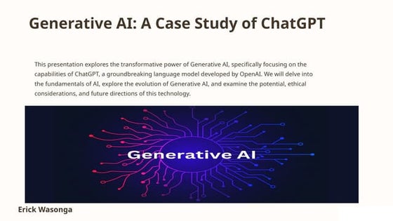 Generative AI | PPTX | Artificial Intelligence | Technology & Computing