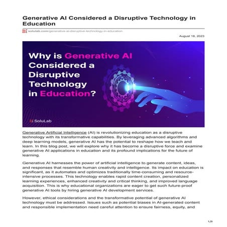Generative AI Considered a Disruptive Technology in Education.pdf