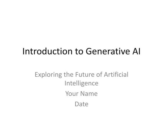 Generative AI or GenAI technology based PPT | PPTX