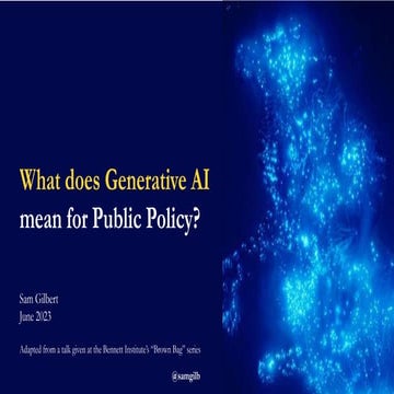What does Generative AI mean for public policy? | PPTX