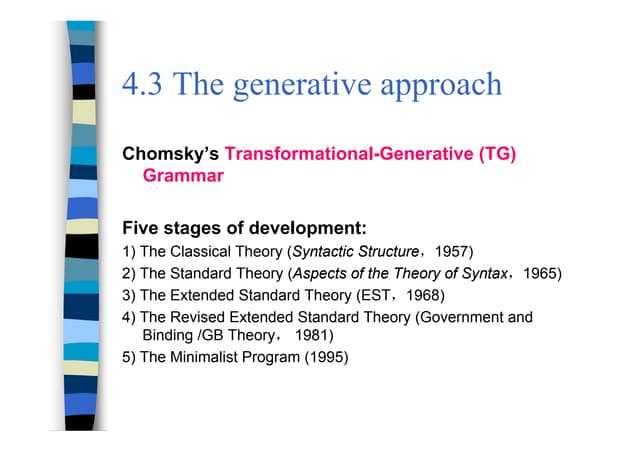 Noam chomsky and generative grammar | PPTX