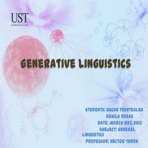 Generative linguistics | PPTX