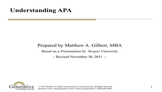 APA Style Citation Format
