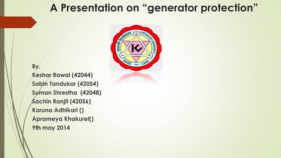 Protection Of Generator | PPT