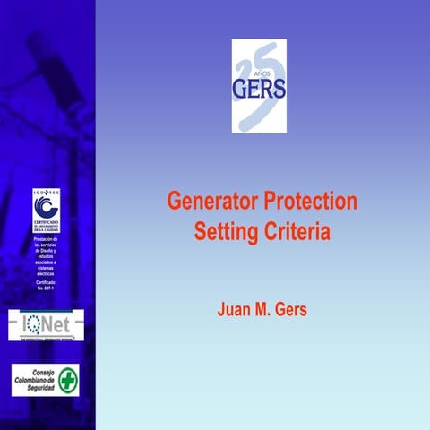 Generator protection gers | PDF