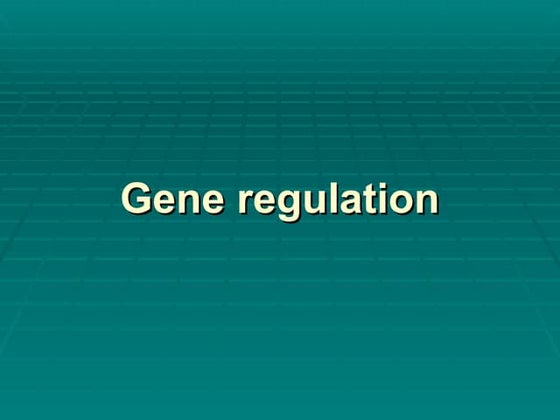 Gene expression in prokaryotes | PPTX | Chemistry | Science
