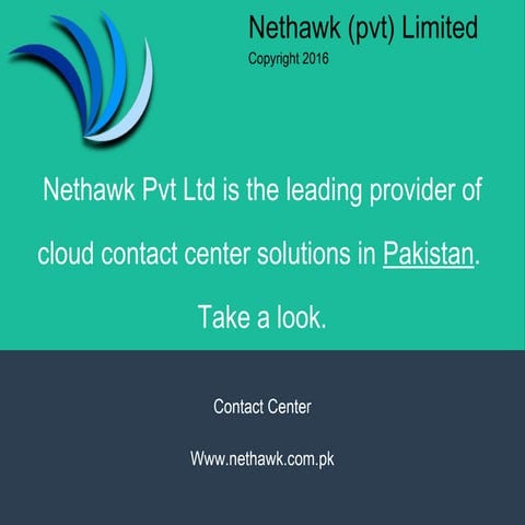 Nethawk Contact Centre Solutions - Call Centre Development | PPT