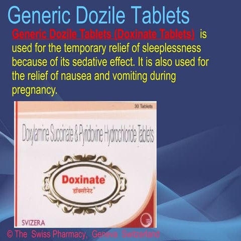 Generic Dozile Tablets for Relief of Sleeplessness | PPT