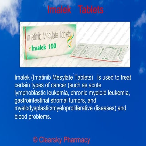 Imalek Imatinib Mesylate Tablets Odp