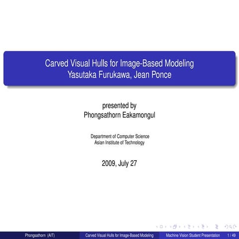 Carved Visual Hulls for Image-Based Modeling | PDF