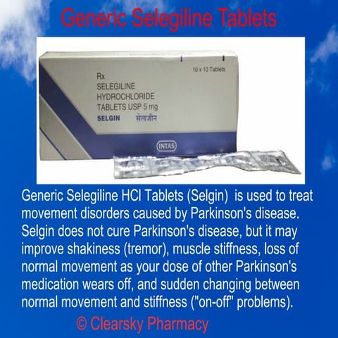 Generic Selegiline Tablets (Selgin) | PPT
