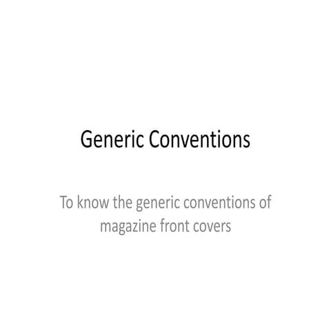 Generic conventions | PPT