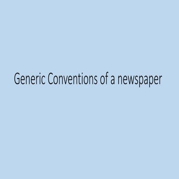Generic conventions | PPTX