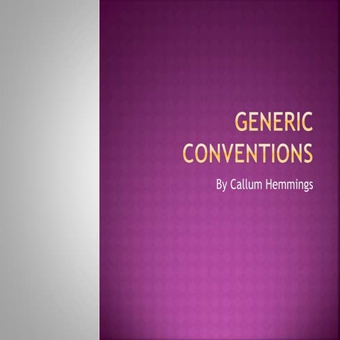 Generic conventions | PPT