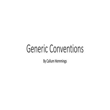 Generic conventions | PPT