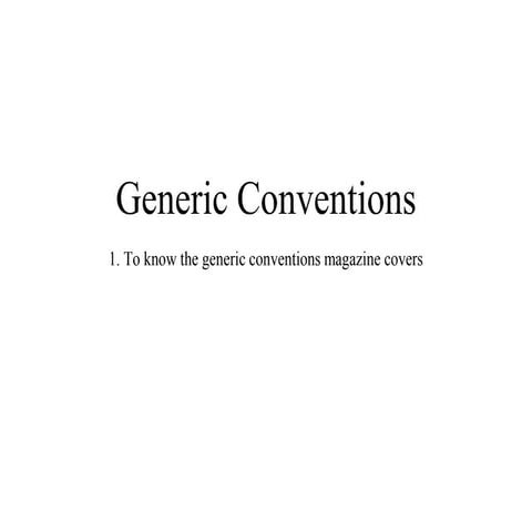 Generic conventions | PPT