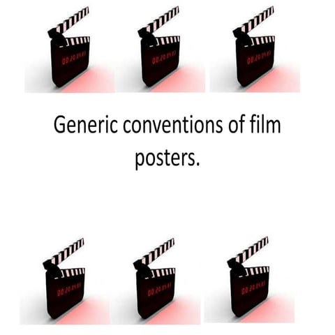 Generic Conventions of a Film Poster | PPTX