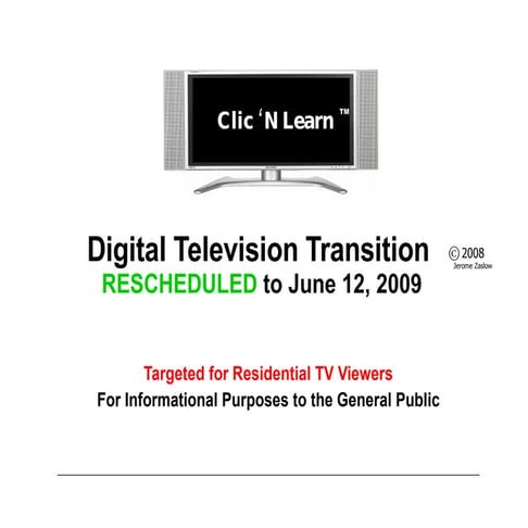 Generic Digital Television Transition Act 6 12 09 V1a | PPT | Home ...