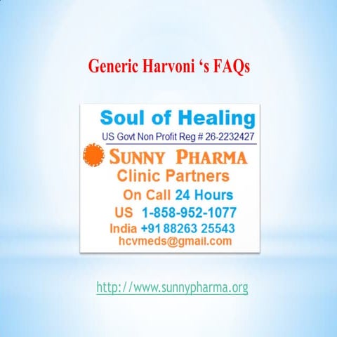 Generic harvoni ‘s fa qs by sunny pharma | PDF