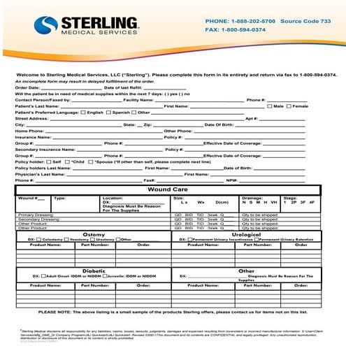 Order Form For HHA\'s | PDF