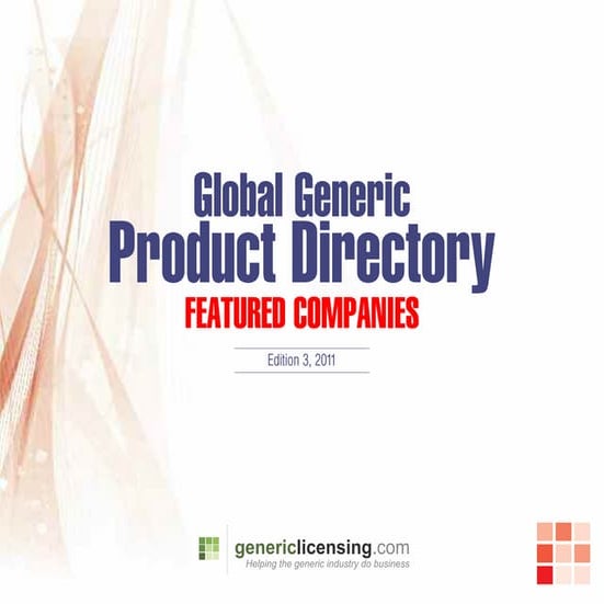 Genericlicensing.com - featured companies 2011 | PDF