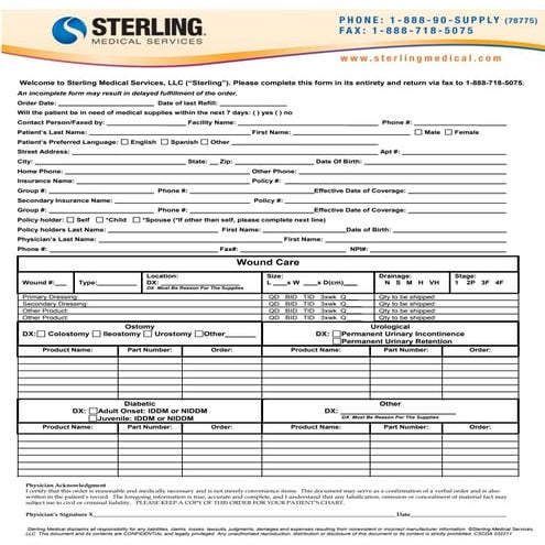 Order Form for Hospitals and Doctors\' Offices | PDF