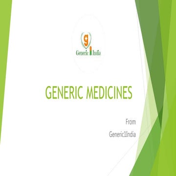 Generic medicines | PPTX