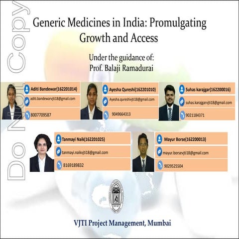 Generic medicines promulgating growth and access rev1 | PDF