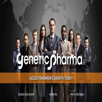 Generic Pharma 2.0 Masters of Business Development & Marketing | PDF