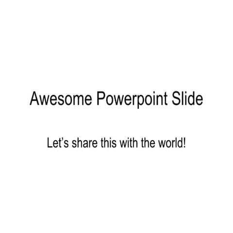 Generic powerpoint | PDF