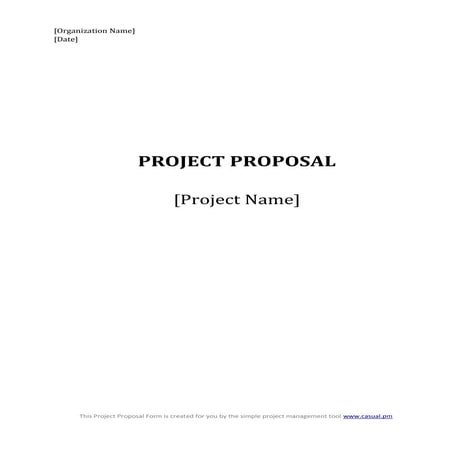 Generic project proposal template | PDF