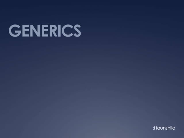 Swift Generics | PPTX | Programming Languages | Computing Swift Generics | PPTX | Programming Languages | Computing